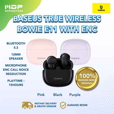 BASEUS TRUE WIRELESS BOWIE E11 WITH ENC (MIXED COLOR) | MDP - IT and ...