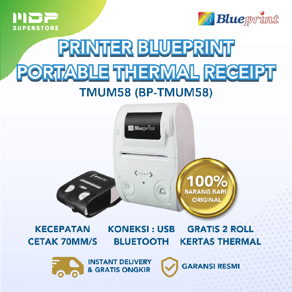PRINTER BLUEPRINT PORTABLE THERMAL RECEIPT TMUM58 (BP-TMUM58) | MDP - IT and Electronic Superstore