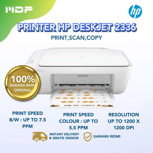 PRINTER HP DESKJET 2336(7WQ05B);PRINT,SCAN,COPY,TINTA 682BK,682CLR ...