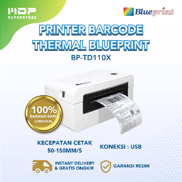PRINTER BLUEPRINT BARCODE THERMAL BP-TD110X | MDP - IT and Electronic Superstore