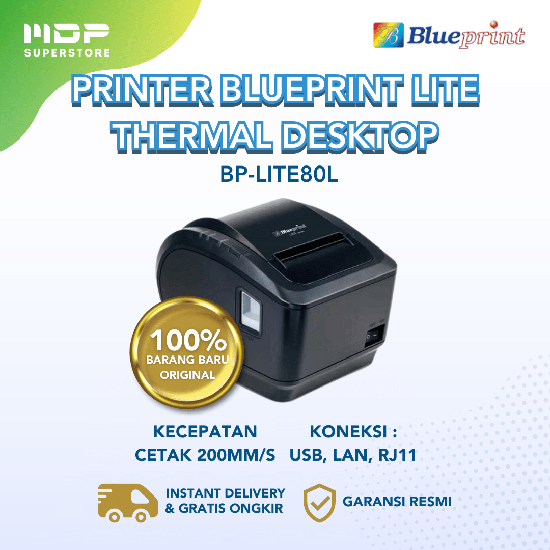 PRINTER BLUEPRINT LITE THERMAL DESKTOP BP-LITE80L (USB,LAN,RJ11) | MDP ...