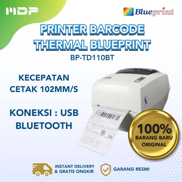 PRINTER BLUEPRINT BARCODE THERMAL BP-TD110BT | MDP - IT and Electronic Superstore