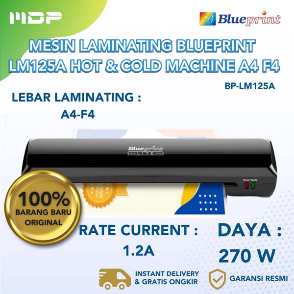 MESIN LAMINATING HOT&COLD BLUEPRINT LITE UK A4 & F4 (BP-LM125A) | MDP - IT and Electronic Superstore