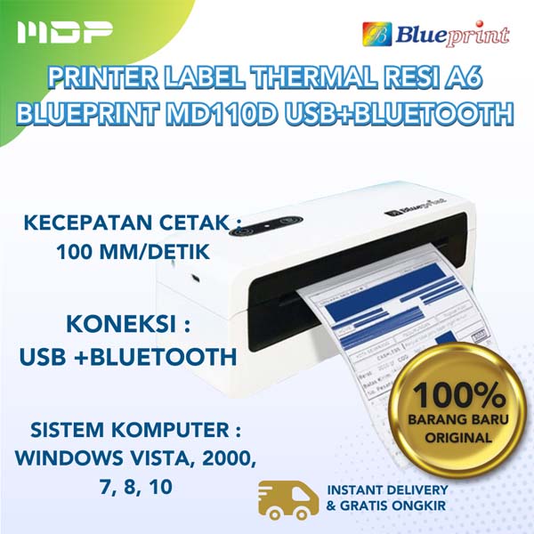 PRINTER BLUEPRINT BARCODE THERMAL MD110D BLUETOOTH | MDP - IT and Electronic Superstore
