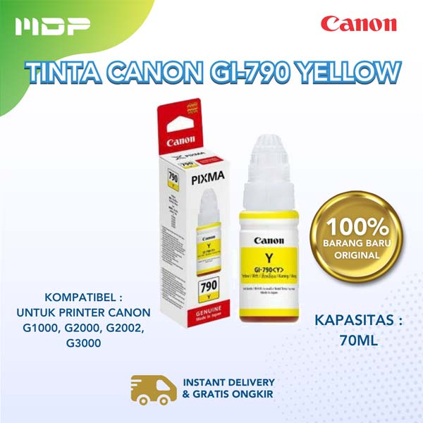 TINTA CANON GI-790 YELLOW (G1000/G1010/G2000/G2002/G2010/G3000/G3010 ...