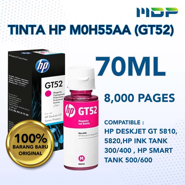 TINTA HP M0H55AA (GT52) MAGENTA INK BOTTLE | MDP - IT and Electronic ...