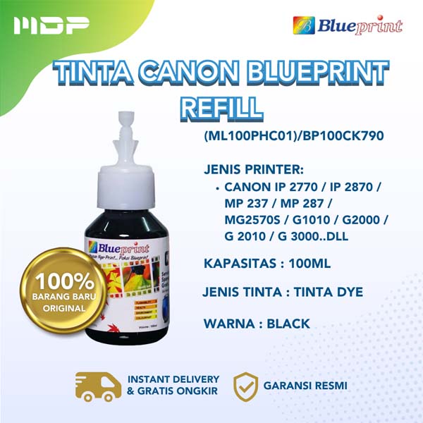 TINTA BLUEPRINT CANON BLACK 100ML (PH)(ML100PHC01)/BP100CK790 | MDP ...