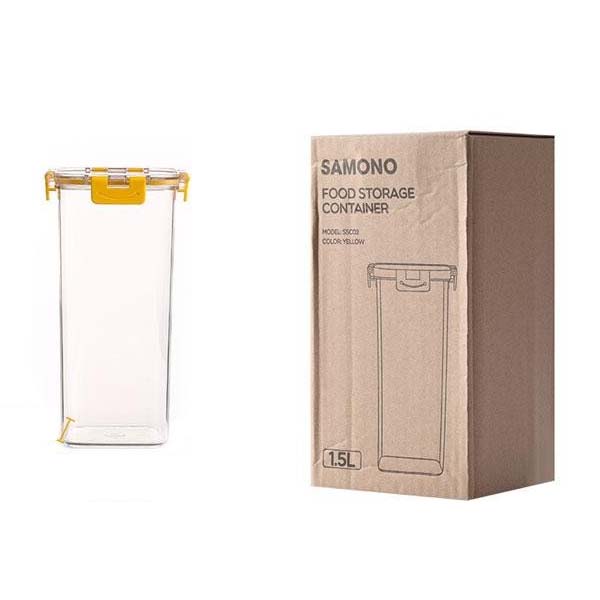 SAMONO STORAGE BOX SSC02 TRANSPARENT+YELLOW (107698) | MDP - IT and ...
