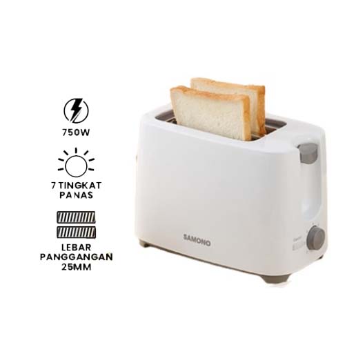 SAMONO HOME APPLIANCES TOASTER SW-TW750 TOASTER 2 SLICES 750 WHITE ...