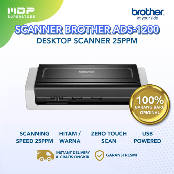 SCANNER BROTHER ADS-1200 (DESKTOP SCANNER 25PPM) | MDP - IT and ...