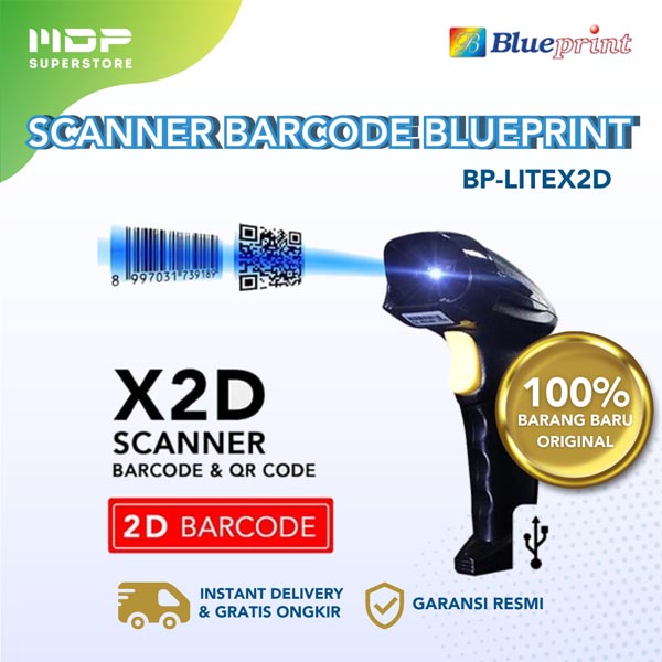 SCANNER BLUEPRINT SCANNER BARCODE & QR CODE X2D LITE (BP-LITEX2D) | MDP ...