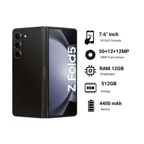 SMARTPHONE SAMSUNG GALAXY Z FOLD 5 (F946) 5G 12/512GB BLACK/ PHANTOM ...