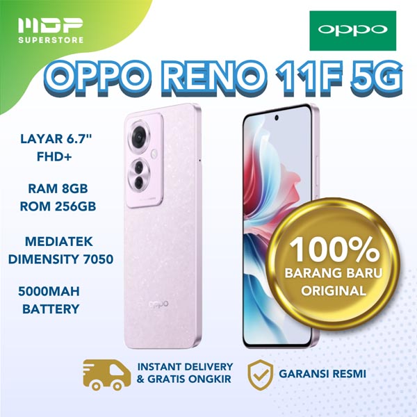 SMARTPHONE OPPO RENO 11 F 8/256GB UNGGU KORAL | MDP - IT and Electronic Superstore