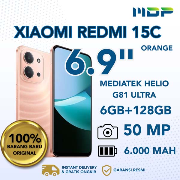 SMARTPHONE XIAOMI REDMI 15C (6/128GB) ORANGE | MDP - IT and Electronic ...