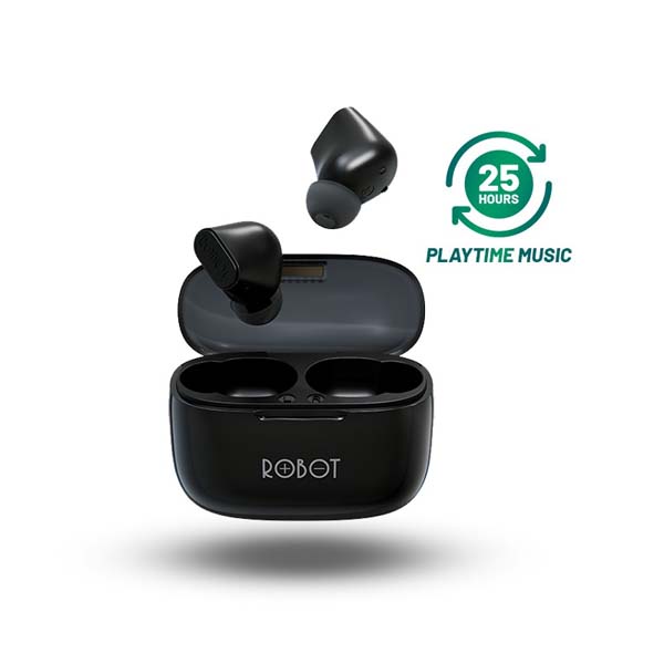 HEADSET BLUETOOTH ROBOT AIRBUDS T20S BLACK | MDP - IT and Electronic ...