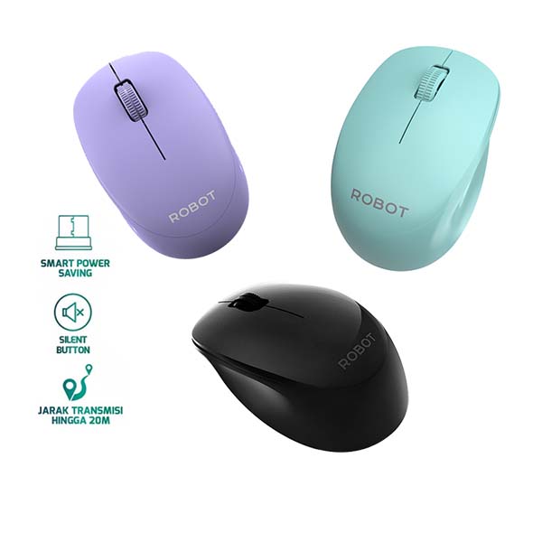 MOUSE WIRELLESS ROBOT M210S (BLACK,PURPLE,GREEN)K | MDP - IT and ...