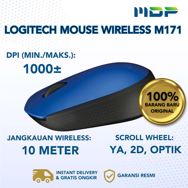 LOGITECH MOUSE WIRELESS M171 BLUE | MDP - IT and Electronic Superstore