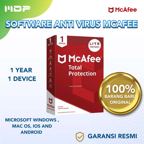 SOFTWARE MCAFEE TOTAL PROTECTION 1DEVICE 1 YEAR LITE VERSION | MDP - IT ...