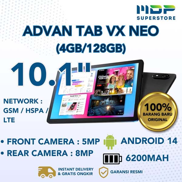 TABLET ADVAN VX NEO 4/128 10,1" 4G LTE BLACK (INCL:BN1794) | MDP - IT ...